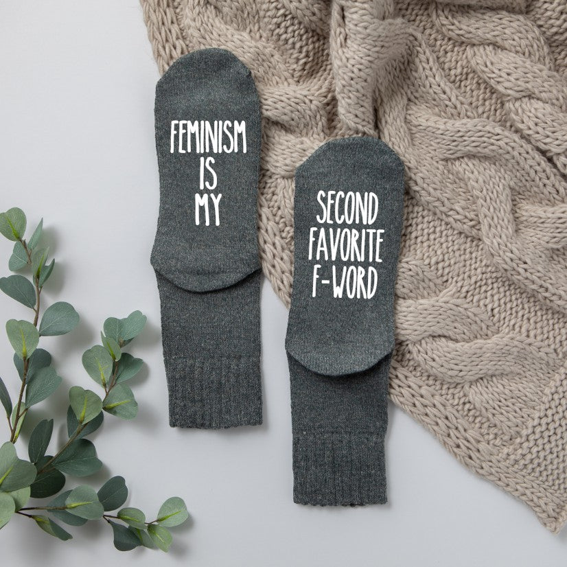 "Feminism Is My Second Favorite F-Word" Women's Socks – The Obstinate ...
